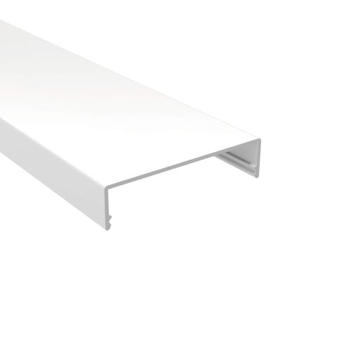 Klemdeksel | Voor DUO profiel | Aluminium | Wit | Lengte 3,50 m | HMG